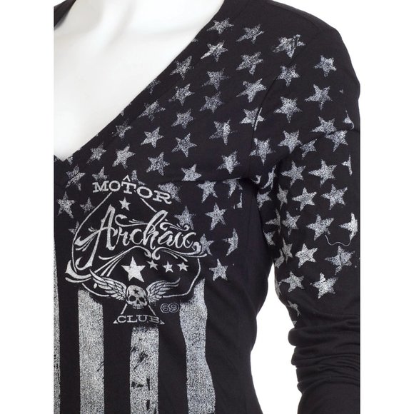 Affliction | Tops | Archaic Affliction Womens Tshirt Long Sleeve Nation ...
